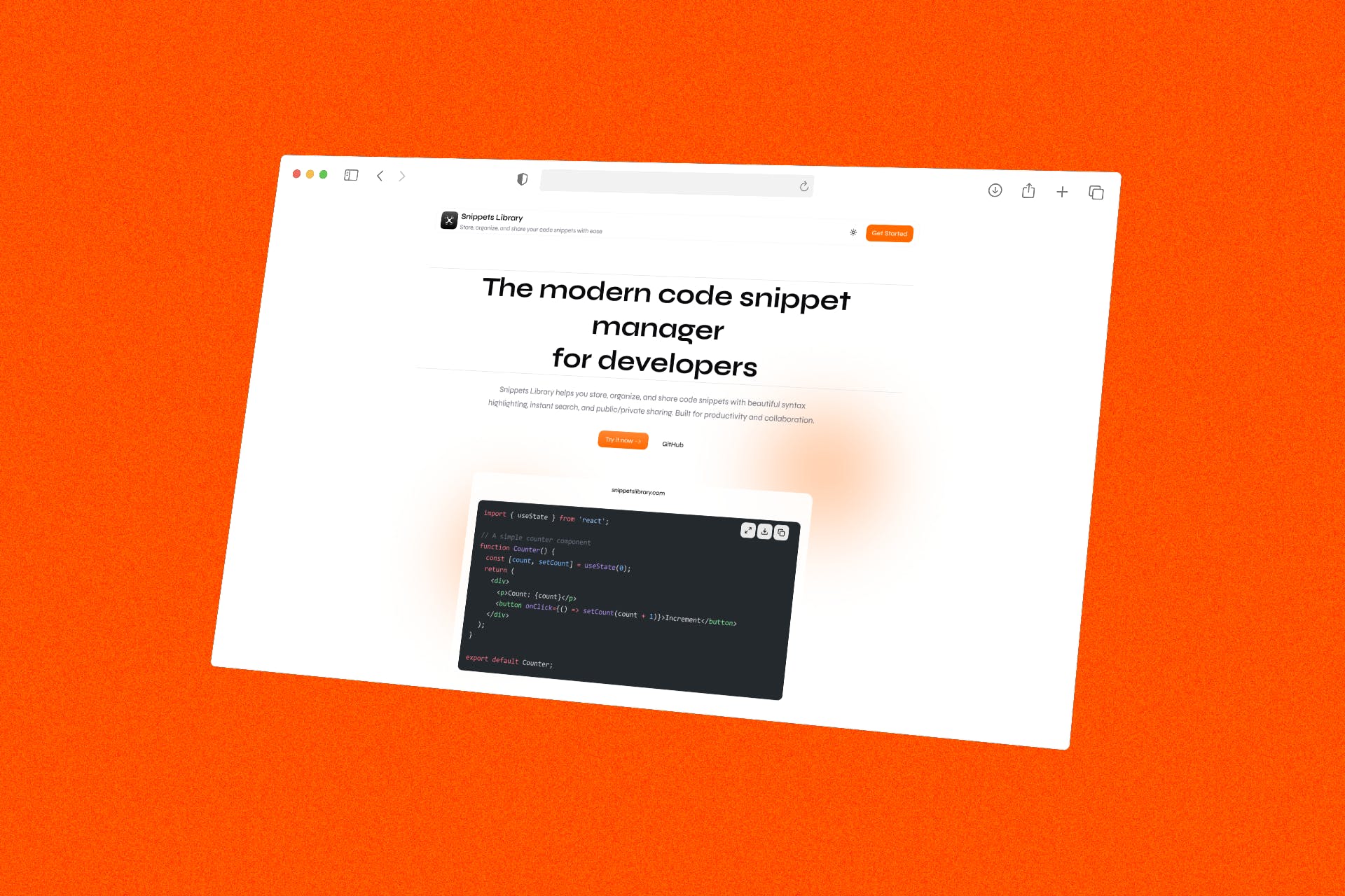 Snippets Library - Store, Organize & Share Code Snippets | Startup Fast
